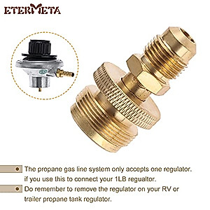 ETERMETA 3 Pack Propane Refill Adapter Set, Gas Adapter for 1lb QCC1 / POL Propane Tank and Throwaway Disposable Small Propane Bottles