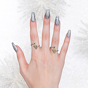 Stone Armory West Virgina Mountaineers Gifts for Women - West Virginia Logo Ring with Crystals - Hypoallergenic and Adjustable Sizes 5-12 - Womens WVU Gifts and WV Gear