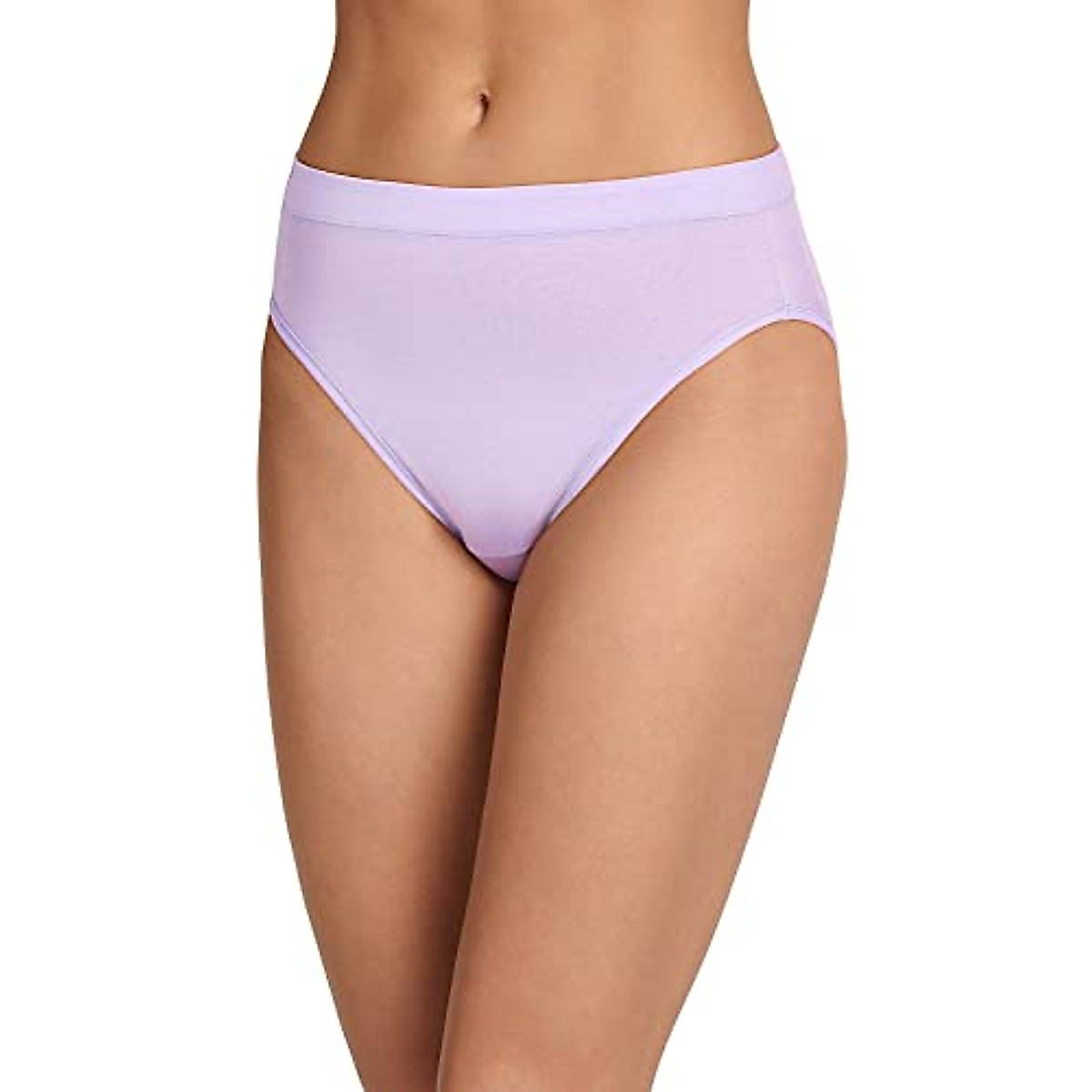 Jockey Women's Underwear Cotton Stretch Hi Cut, Digital Lavender, 8