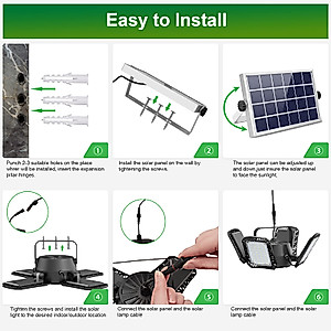 Latband Solar Pendant Lights Outdoor Indoor with Remote Control, Solar Powered Shed Light 120° Adjustable 1000LM IP65 Waterproof Solar Motion Sensor Lights 4 Lighting Modes for Home Yard Barn Gazebo