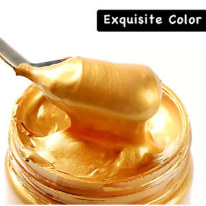 Tavolozza 6 Colors Metallic Acrylic Paints (60ml/2oz Bottles) for Canvas, Styrofoam, Crafts, Wood Painting, Vibrant Paints for Kids, Adults, Beginner & Professional Art