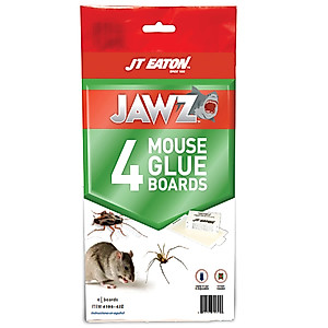 JT Eaton Jawz Mouse & Insect Glue Trap 198-4JZ – Non-Poisonous, No-Mess Glue Traps for Indoor & Outdoor Use