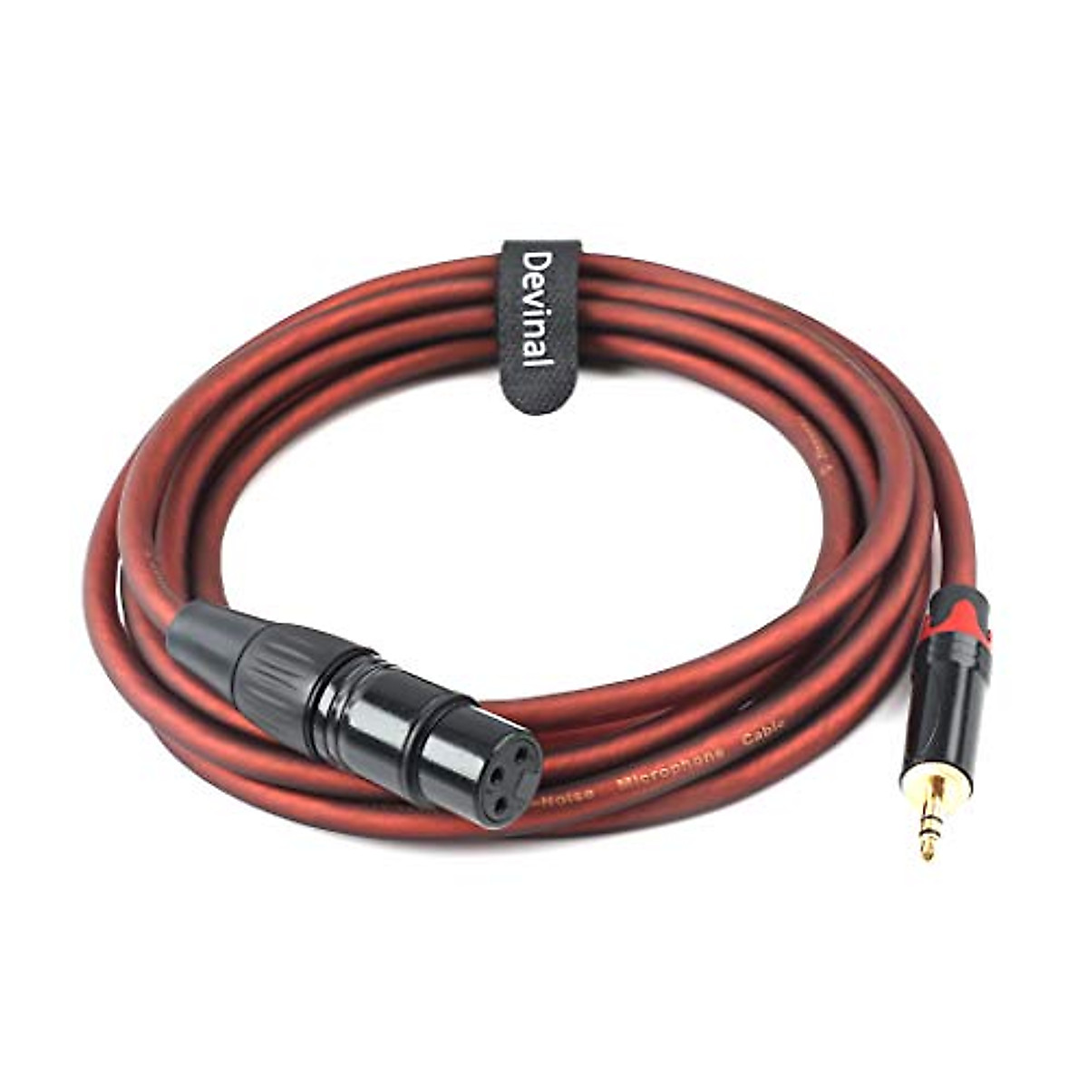 Devinal XLR to 1/8" inch Balanced Microphone Cable, 3.5mm to 3 Pin XLR Female Interconnect Adapter, XLR Female to Mini Jack Stereo Audio Connector, for Computer, Cameras, Speakers 10 Feet