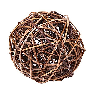 Ochine 1 Pcs Wicker Rattan Balls Decorative Orbs Vase Fillers Ball Home Decor for Table Bowl Centerpiece, DIY Craft, Party, Wedding Decoration, Aromatherapy Accessories, Garden Decoration