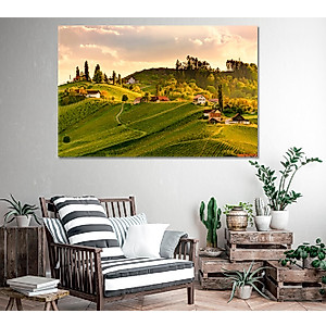 Vineyard Landscape South Styria Austria Canvas Print 1 Panel / 36x24 inches