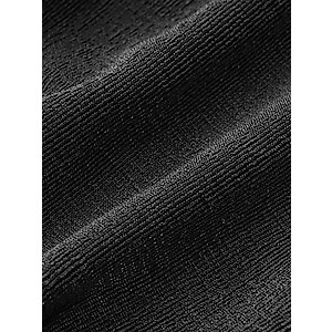 LYANER Women's Sexy Deep V Neck Slim Fitted Strap Crop Cami Tank Sleeveless Top Black Small