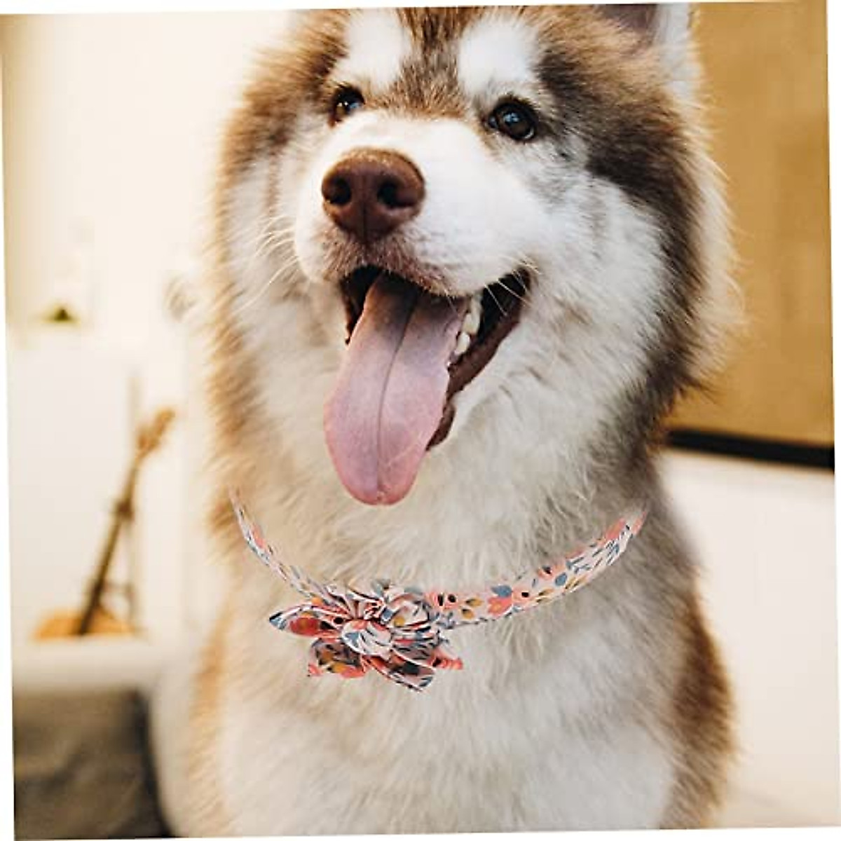 Mipcase Pet Collar Puppy Collars Kitten Collars Soft Cat Collar Cone Dog Training Collar Dog Cone Collar Pet Neckbands Cat Necktie Pet Decor Accessory Cotton Printing Pink Dog Leash