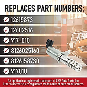 Exhaust Camshaft Position Actuator Solenoid - Variable Valve VVT - Replaces 12615873, 12602516, 917010 - Compatible with Chevy, Buick, GMC Vehicles & More Trailblazer, Envoy, Colorado, Canyon, Rainier
