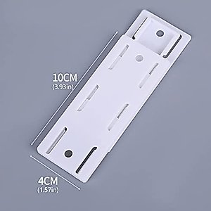 15Pcs Self-Adhesive Desktop Socket Fixer Wall Mount Socket Bracket Power Strip Holder Punch Free Socket Stand for WiFi Router Reusable Socket Fixer for Kitchen Home and Office(white)