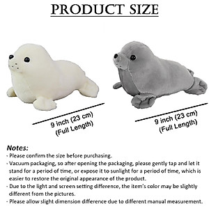 zhidiloveyou 2PCS 9" Seal Plush Stuffed Animal Cute Seal Toy Pillow Kawaii Doll Gifts for Kids