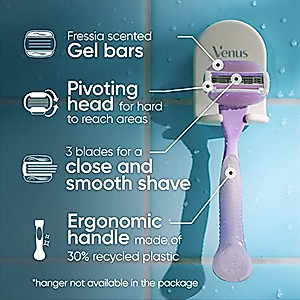 Gillette Venus ComfortGlide Freesia Women's Razor - 1 handle + 2 refills