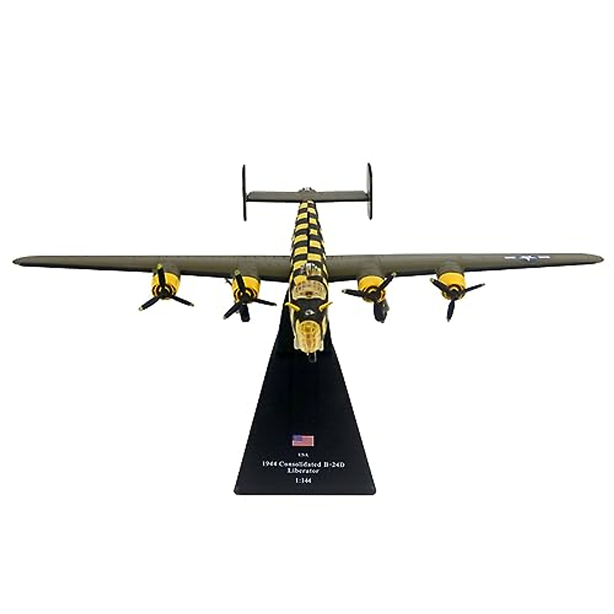 1/144 Scale USA WWII B-24D Liberator Bomber Aircraft Model Alloy Model Diecast Plane Model for Collection