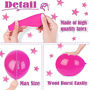 20 PCS Pink Girl Party Balloons,Hot Pink Party Decorations,Girl Cartoon Style Birthday Helium Balloons,High Heels Party Supplies,Makeup Theme Party Decoration Set for Makeup Party