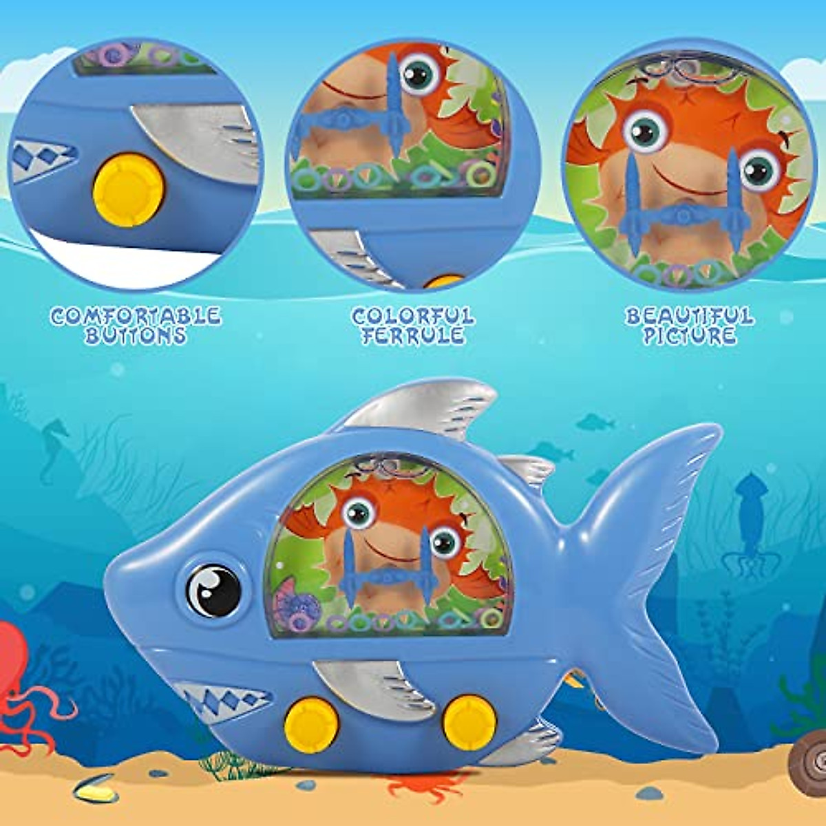 4 Pcs Animals Dinosaur Handheld Water Games, Water Toss Ring Game Aqua Toy Water Ring Game Retro Pastime Game for Kids Adults Travel Game, Christmas Stocking Stuffers Dinosaur Toys Gifts Party Favors