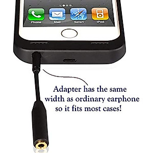 earlife 3.5mm Male to Female Audio Jack Short Extension Cable,[5 Pack 0.25ft] AUX Adapter Connector for Headset Headphone Earphones,Juice Pack,Battery Charger Case,Power Case,Smartphones,Tablets