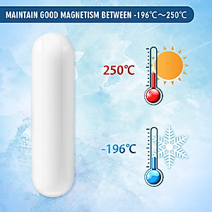 4 Pcs Magnetic Stirrer Mixer Stir Bar Spinner Bars 10mm(0.4inch), Annhua Stir Plate Magnet Bar Stirring Bar for Laboratory, Household, Office - White