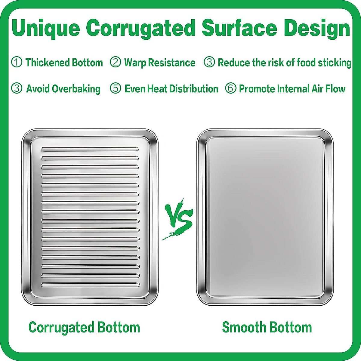 CEKEE Baking Sheet with Rack Set of 9 (3 Cookie Sheets + 3 Baking Racks + 3 Mats), Stainless Steel Baking Sheet Cooling Rack with Baking Mat Set, Baking Pans Set - Heavy Duty & Dishwasher Safe