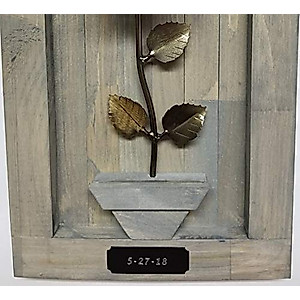 Personalized Gift - Framed Copper Rose for 7th Wedding Anniversary