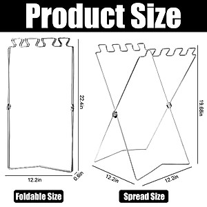 BAOZOON Trash Bags Holder Stand, Waste Sorting Bin, Grass Clippings Portable Fold Up Can, 12 Gallon Trash Stand Holder for Camping Recycling Suitable in Kitchen, Camping Indoor Outdoor