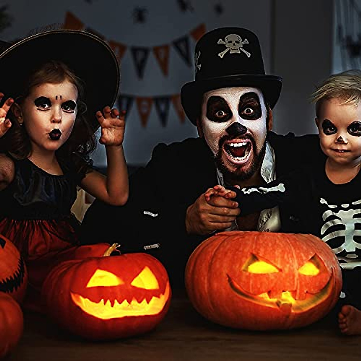 Yixiang Halloween Pumpkin Carving Kit, 5 Pieces Heavy Duty Professional Stainless Steel Carving Tools Set for Halloween Decorations, Included 4 LED Candles