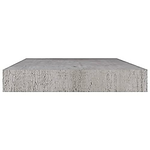 SCARSON Floating Wall Shelf Concrete Gray 19.7"x9.1"x1.5" MDF Gray (1.54KG/3.388LB)
