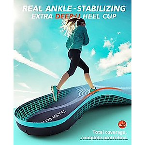 TANSTC High Arch Support Insoles for Shoes - Reduce Foot Pain, Improve Balance, and Provide Shock Absorption