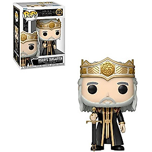 POP House of Dragon - Viserys Targaryen Funko Vinyl Figure (Bundled with Compatible Box Protector Case), Multicolored, 3.75 inches