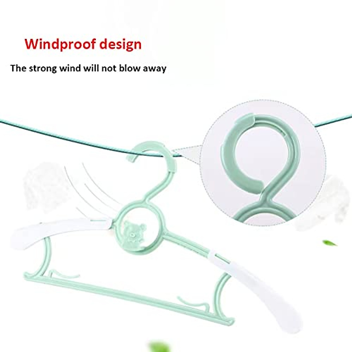 Baby Hangers for Nursery Closet,20pcs Retractable Adjustable and Non-Slip for Toddler Kids Child Closet Hangers