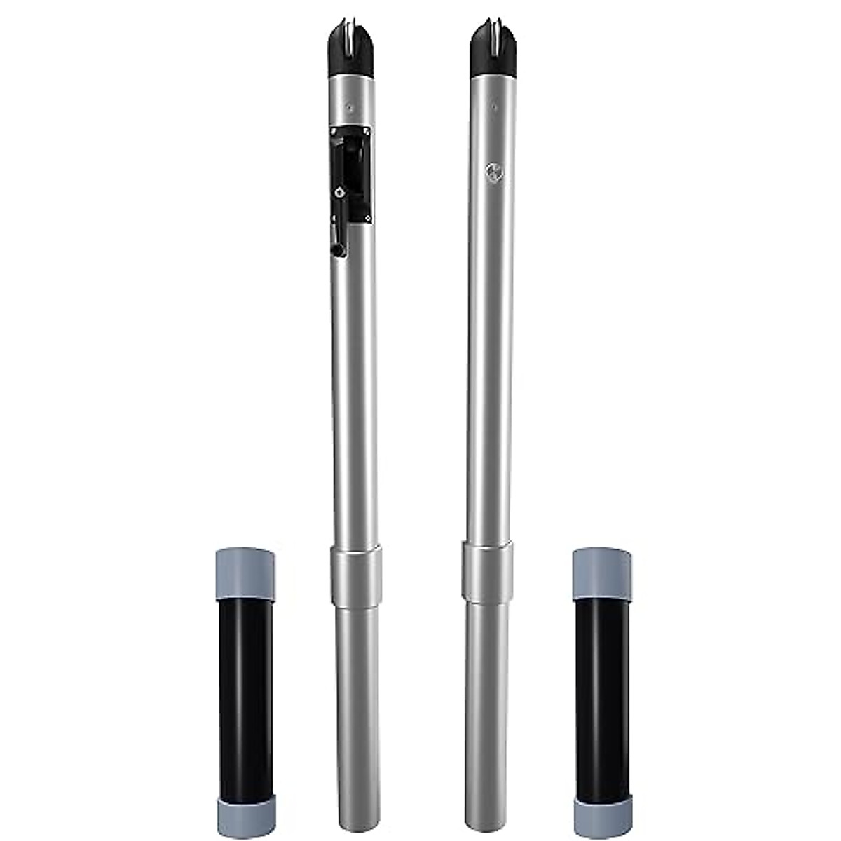 Dominator In Ground Pickleball System - Includes Two Heavy Duty Round Pickleball Posts with Net and Sleeves - Aluminum, Rust Free, and Follows USAPA Standards