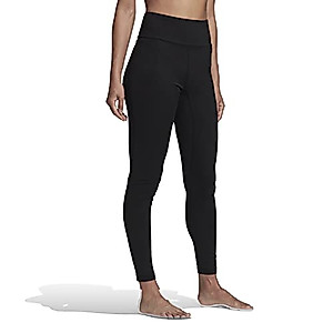 adidas womens Yoga High Waisted Tights Leggings, Core Black, X-Small US