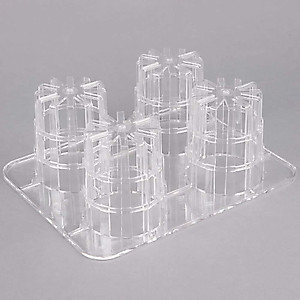 G.E.T. Enterprises Clear Rack with 4 Slots for Salad Dressing Bottles, Break Resistant Dishwasher Safe Polycarbonate Salad Dressing Bottles Collection SDB-32-PC-RACK (Pack of 1)