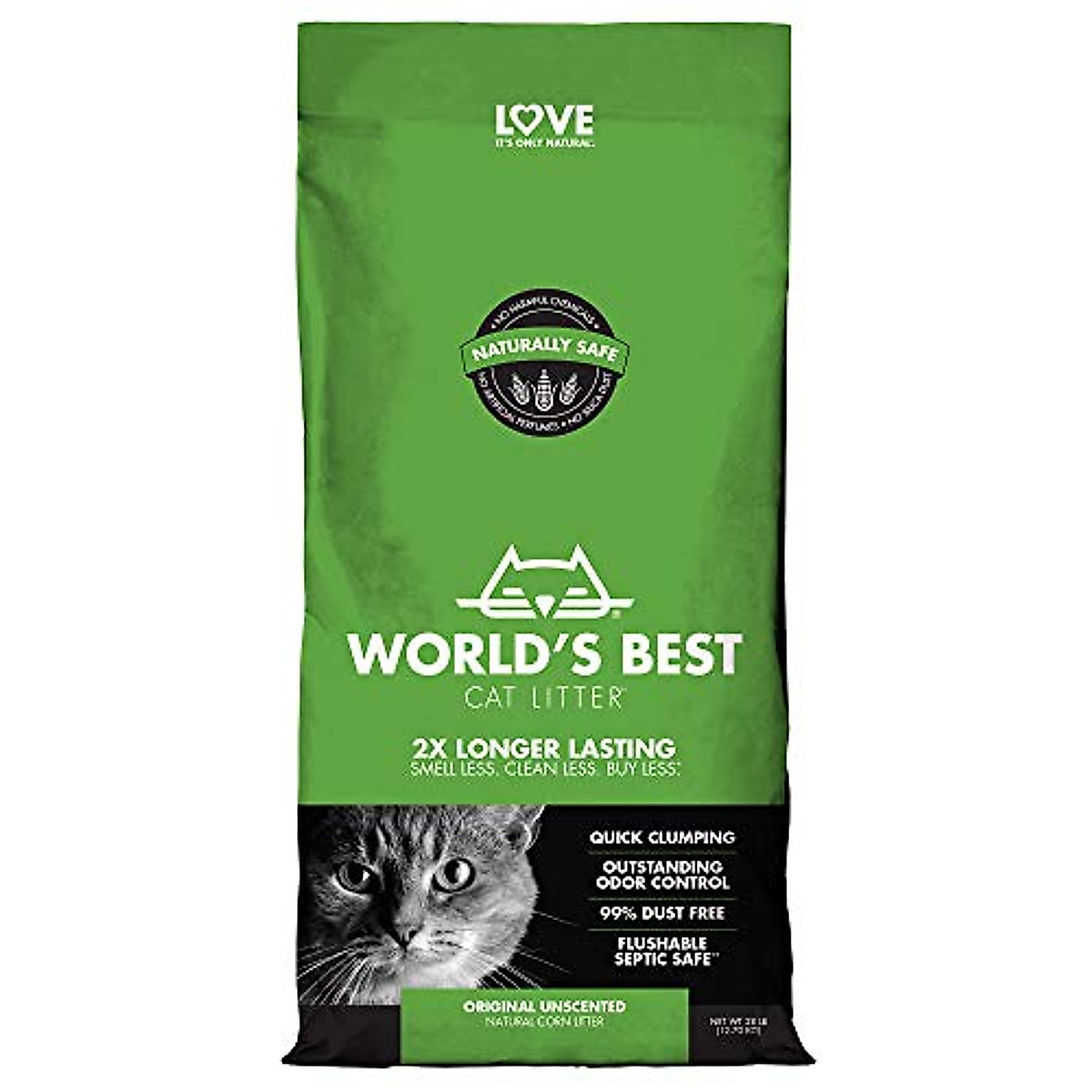 World's Best Cat Litter, Clumping Litter Formula, 28-Pounds