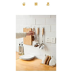 CQCZB Transparent Self-Adhesive Hook Wall Hook, Suitable for Bathroom,Kitchen Home Office Stainless Steel Wall,WaterproofPunch-freeNail-freeStickyHookPlasticMulti-Purpose (B---20PCS)