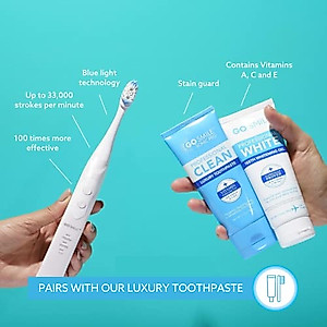 GO SMILE Dental Pro Replacement Brush Heads (4 count), Dentist Recommended antibacterial brush heads, Professional At-Home Teeth Whitening REFILL