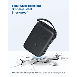 POLONO Label Maker Case Compatible P10/ NiiMbot D11 Label Maker/Phomemo D30&D35/Memoking D30/Supvan E10/Marklife P11 Portable Bluetooth Label Printer, for USB Cable and Accessories (Case Only)