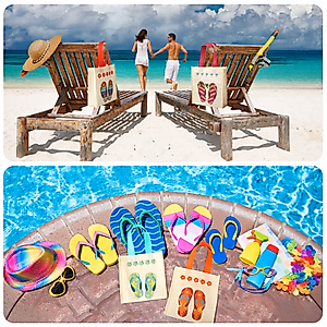 Kacctyen 24 Pcs Summer Gift Bags End of the Year Present for Kids Pool Party Favors Gift Bags Beach Bags for Kids Totes Bag Cute Reusable Travel Bags for Kids Summer Tropical End of the Year Party