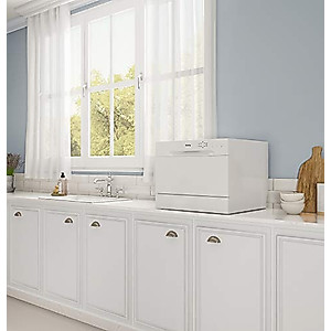 Danby DDW621WDB Countertop Dishwasher with 6 Place Settings, 6 Wash Cycles and Silverware Basket, Energy Star-Rated with Low Water Consumption and Quiet Operation