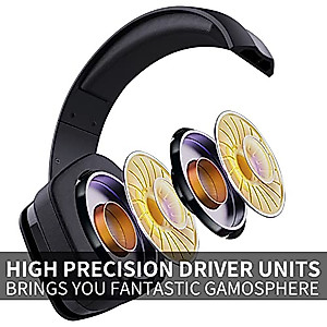 Shuomeng Gaming Headset Headphones with Microphone, SM-H1BK 3.5mm Audio Jack Over Ear Black Headphones Wired for PC Switch Playstation Xbox PS5 Laptop