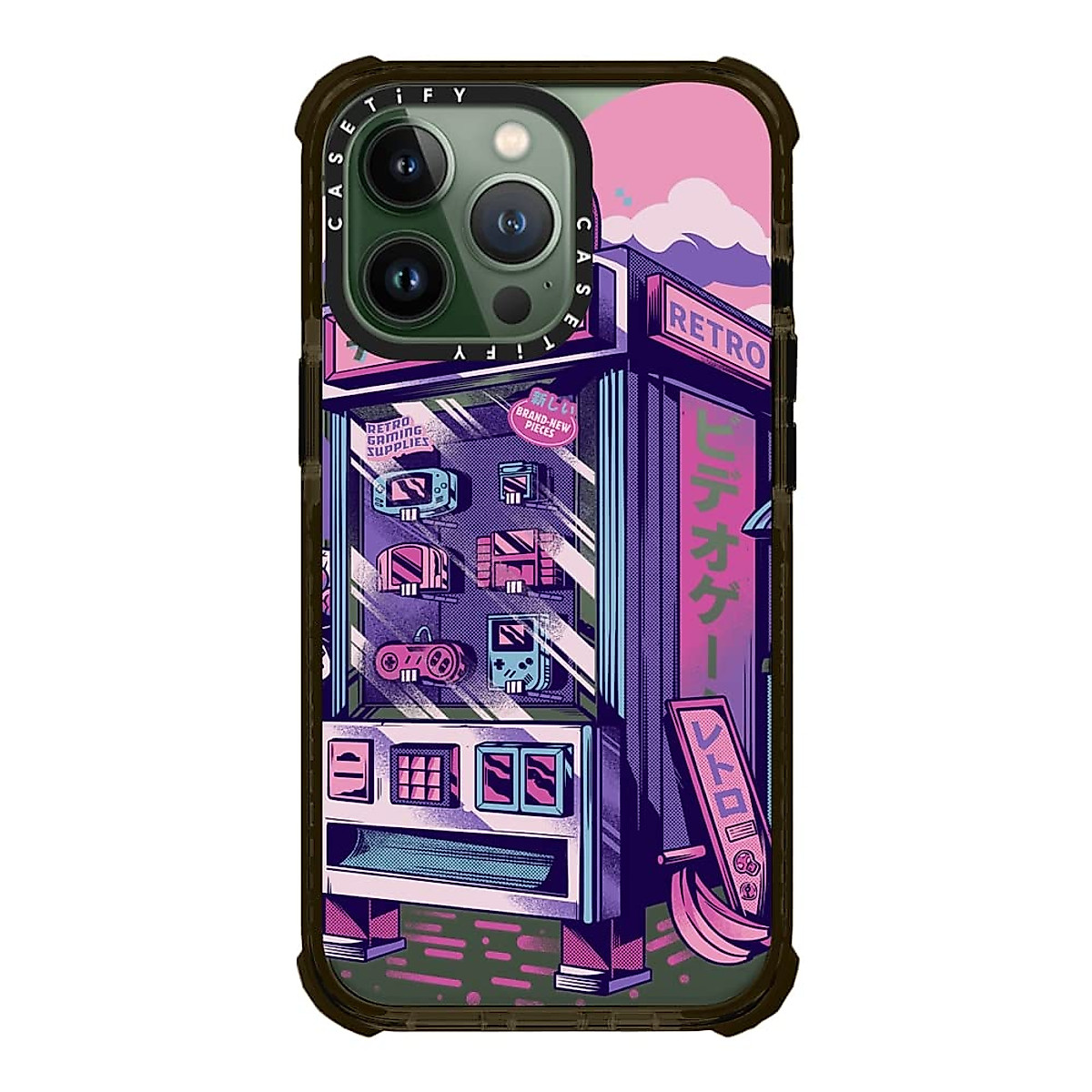 CASETiFY Ultra Impact Case for iPhone 13 Pro - Retro Vending Machine - Clear Black