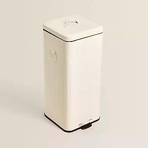 MOOTEK Stainless Steel Step Pedal Trash Can, with Removable Inner Bucket, Bathroom Trash Can with Lid, Step-On Trash Can, Kitchen Trash Can, for Toilet, Bathroom, Kitchen, Living Room (Size : 30L)