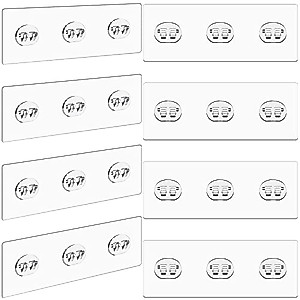 8 Pcs Corner Shower Caddy Adhesive Sticker Replacement 3 Hooks for Shower Caddy Rack Shelf Soap Dish Basket Wall Hanging Hook with Strong Sticky, No Drilling Bath Toilet Kitchen Organizer Accessories