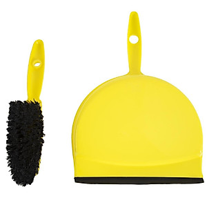 Bentley Dustpan and Brush Set, Yellow