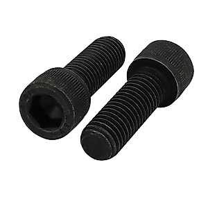 uxcell® 5pcs M12x35mm 12.9 Grade Hex Socket Cap Left Hand Thread Screw Bolt Black