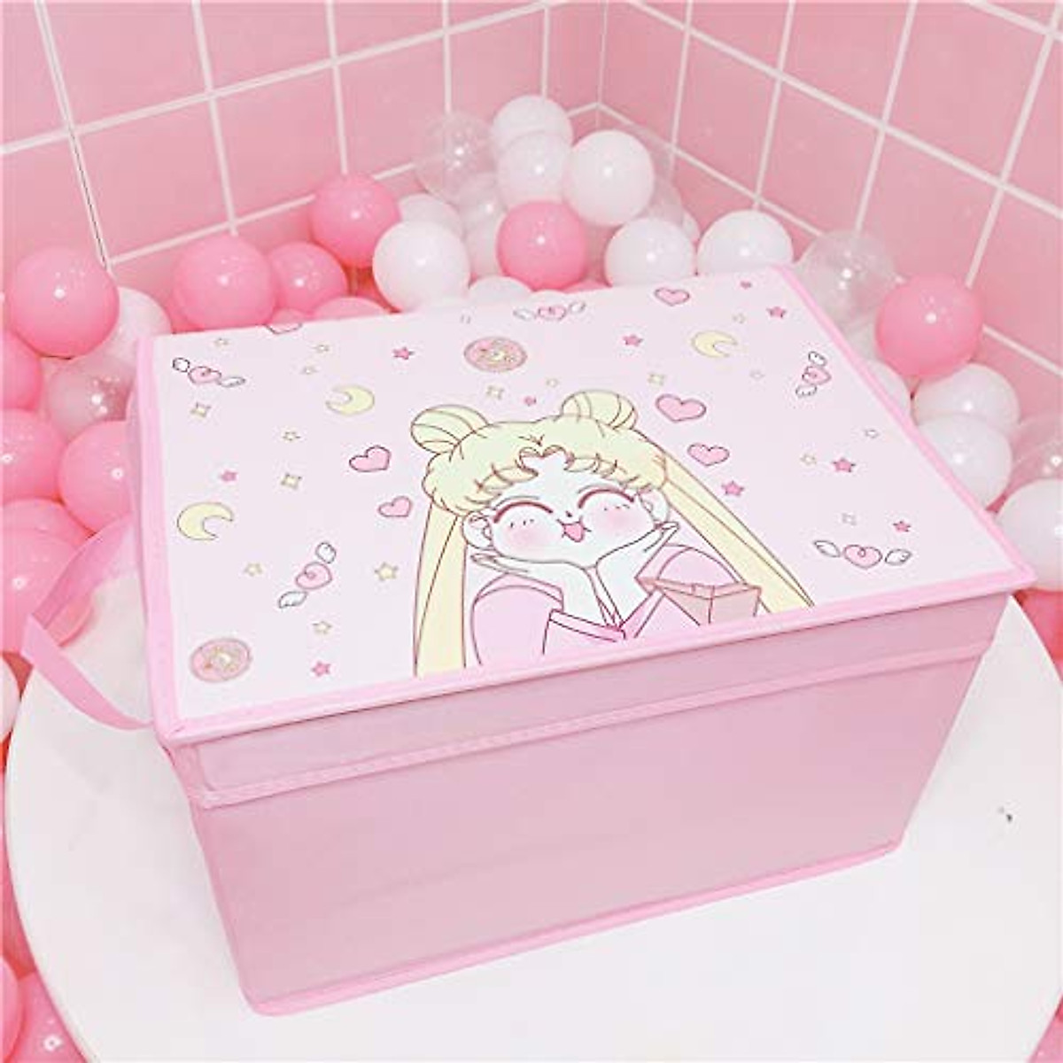 Czlsd Pink Beauty Storage Student Girl Finishing Storage Box Dormitory Cute Sundries Desktop Store Heart Storage Box
