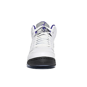 Jordan Boy's Air Jordan 5 Retro (Big Kid) White/Dark Concord/Black 6 Big Kid M