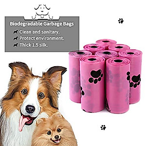 HaoDeng Poop Bag Dispenser - Includes 1 Roll (15 Bags) - Large, Earth-Friendly, Leak-Proof Pet Waste Bags
