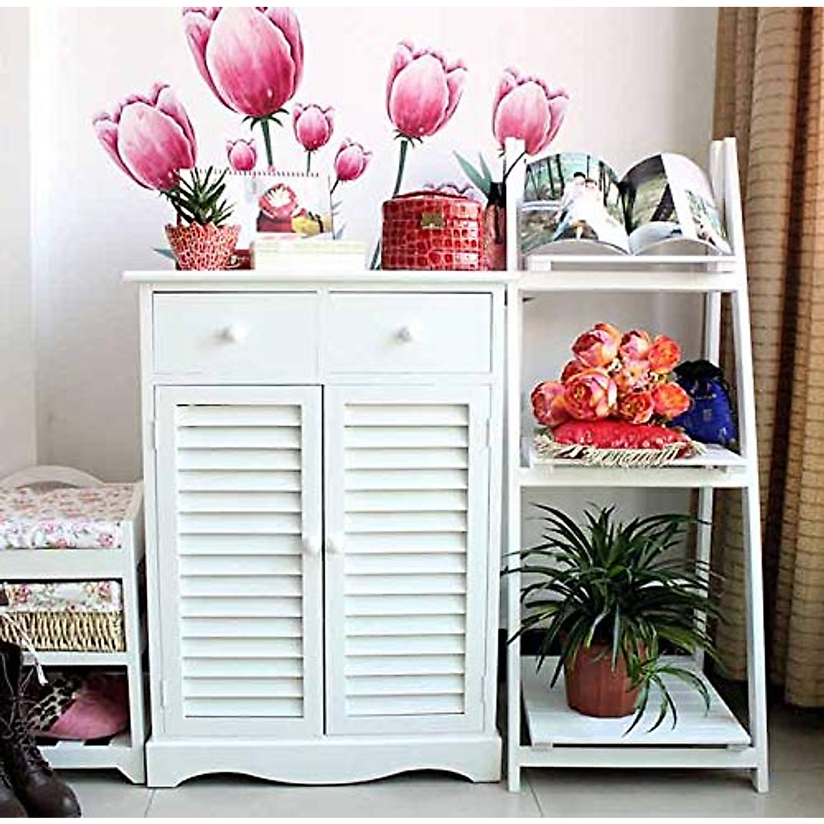 N/A Shoe Cabinets Shoe Rack Home Furniture Solid Wood Chaussure Country Style Shoe Shelf Sale