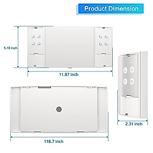 Spectsun 6 Pack LED Emergency Lighting with Battery Backup - Two Square Heads White Commercial Emergency Lights -UL Listed-AC 120/277V-Hardwired Emergency Exit Light Fixtures for Business/Home
