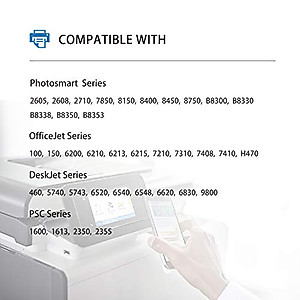 TEINO Remanufactured Ink Cartridge Replacement for HP 94 95 use with HP OfficeJet 100 H470 7310 7410 150 7210 Photosmart 8150 8450 2710 DeskJet 460 6540 9800 PSC 2355 (Black, Tri-Color, 2-Pack)