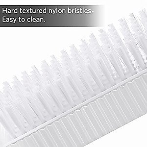 5 Pieces Hand Scrub Brushes for Cleaning Fingernail Brush Stiff for Men Non Disposable Scrub Brush Heavy Duty Plastic Cleaning Brushes for Hands Nail Cleaning (White)